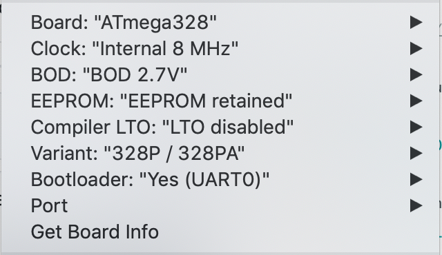 Can't upload via Arduino IDE onto a ATmega 328P with the internal oscillator · Issue #155 ...