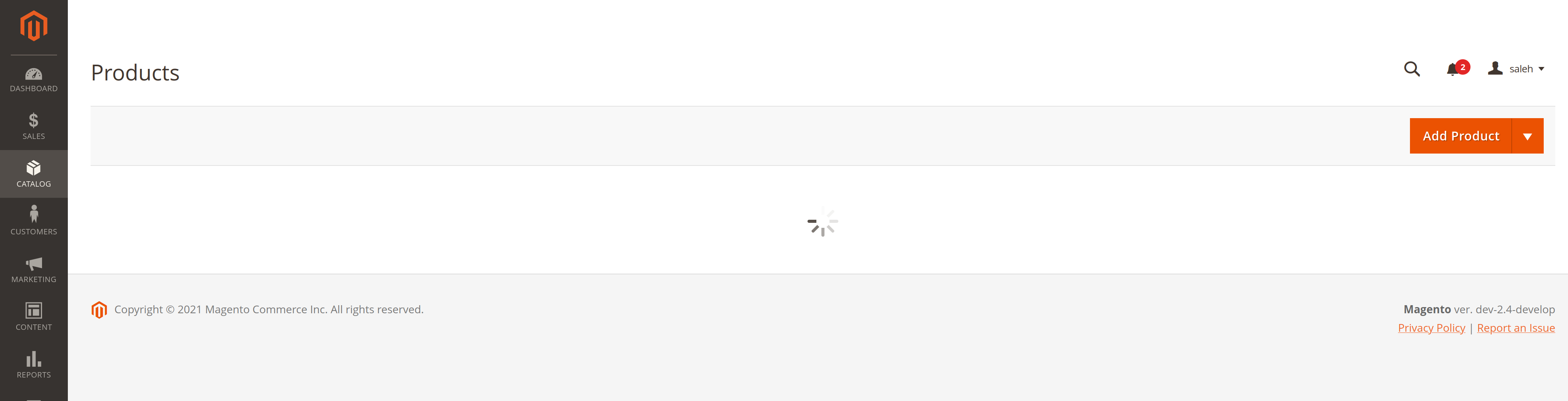 admin | spinner keep loading forever in all areas · Issue #34476 · magento/magento2 · GitHub