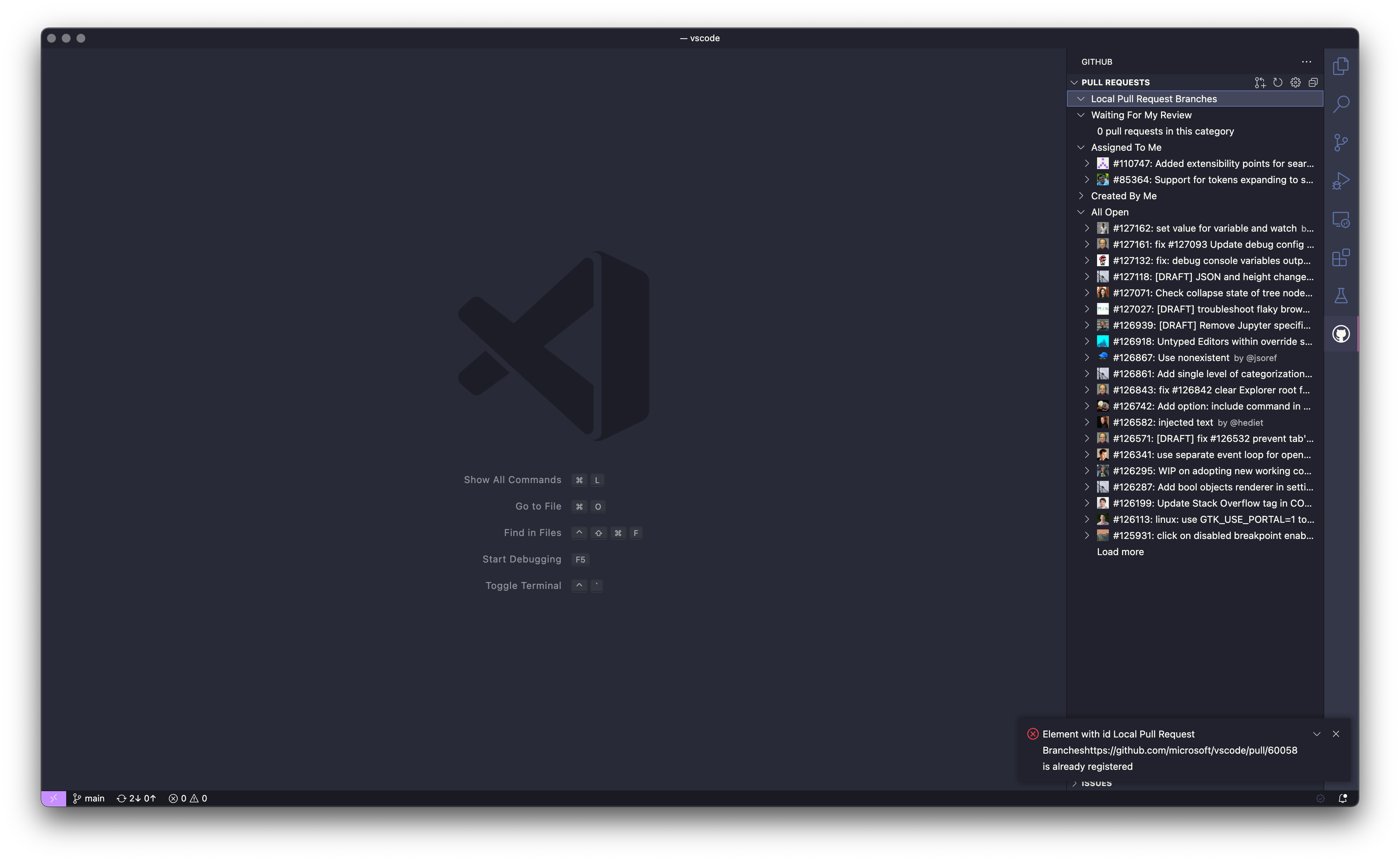 Element already registered · Issue #2803 · microsoft/vscode-pull ...