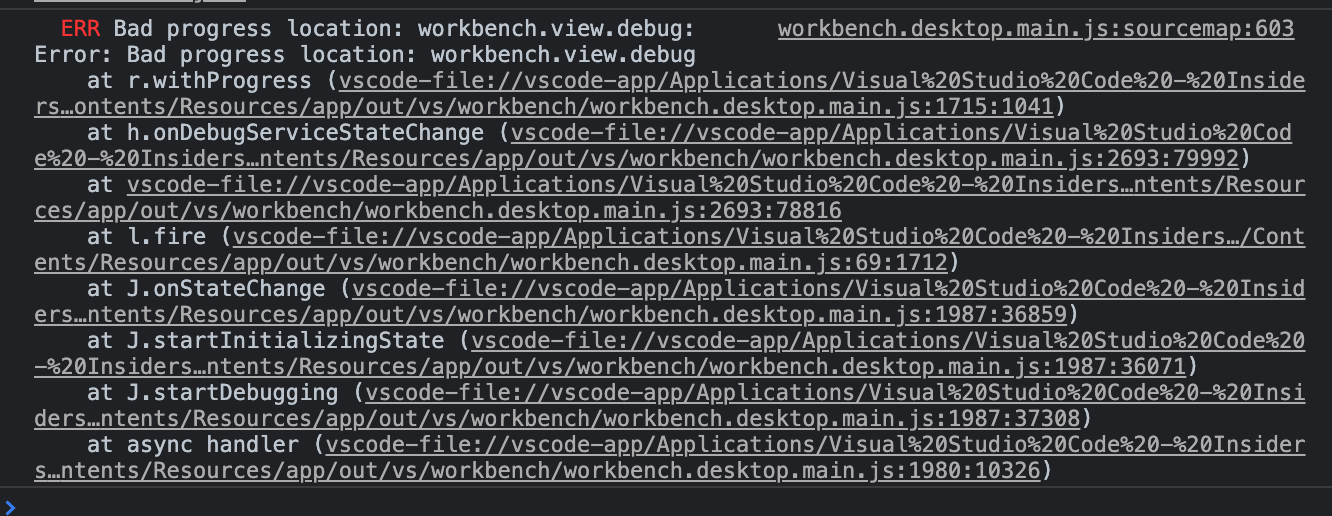 Debug View Progress Doesnt Work · Issue 133932 · Microsoftvscode · Github
