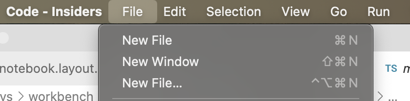 Put "New File..." next to "New File" · Issue #137328 · microsoft/vscode ...