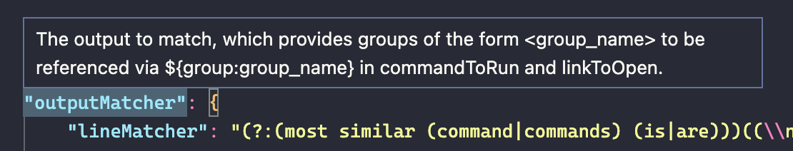 outputMatcher.lineMatcher has wrong description · Issue #167557 ...