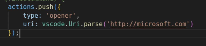 Terminal quick fix - Opener type shows [object Object] · Issue #167589 · microsoft/vscode · GitHub