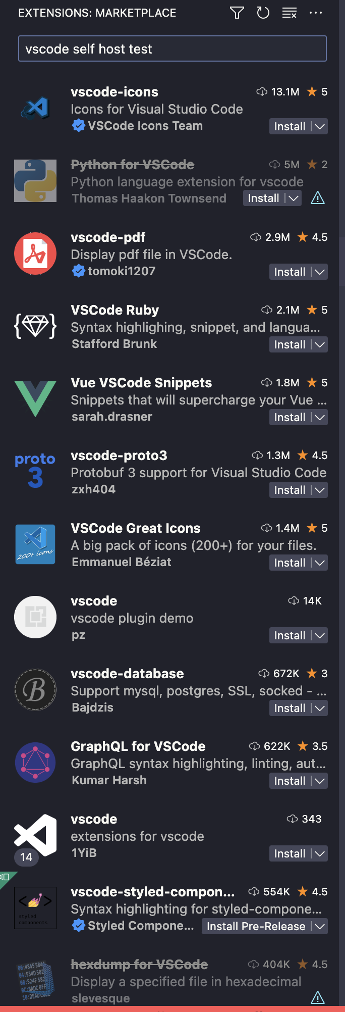 Have To Search By Nearly Verbatim Extension Name · Issue 577 · Microsoftvsmarketplace · Github 