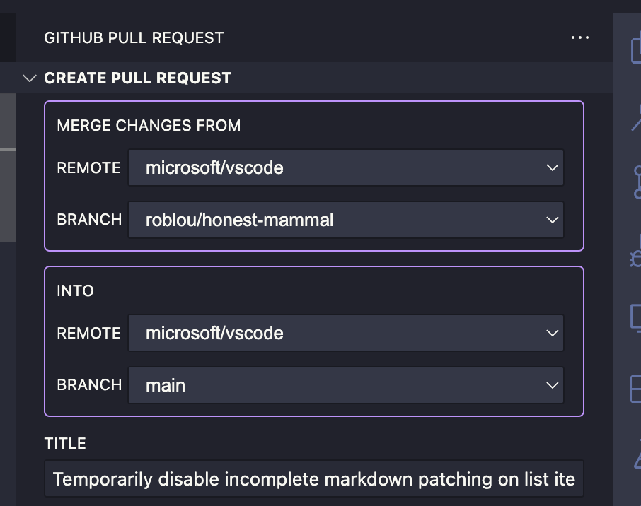 Dropdowns in create PR view change width · Issue #4707 · microsoft/vscode-pull-request-github ...