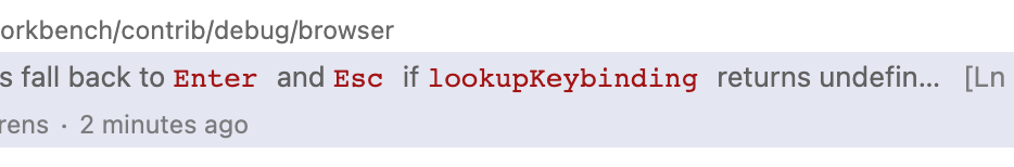 Inline Codespan In Comments Widget Uses Wrong Font · Issue 186768 · Microsoftvscode · Github