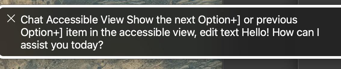 Accessible view reads instructions every time before the actual response · Issue #188826 ...