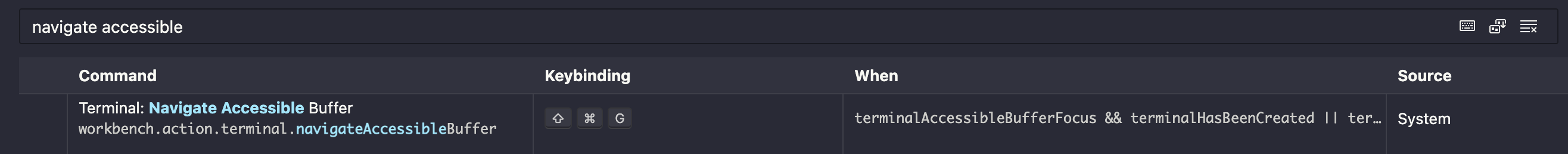 Change accessible buffer command navigation keybinding for screen reader users · Issue #186678 ...