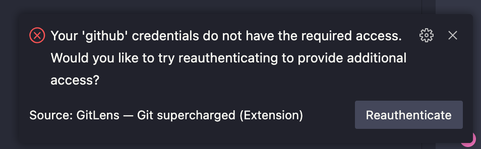 Your Github Credentials Do Not Have The Required Access · Issue 189178 · Microsoft Vscode
