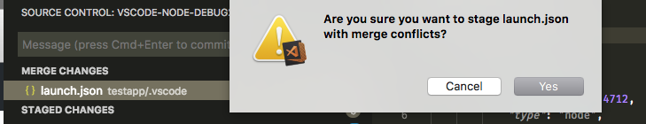 Warning about merge conflicts when all conflicts are resolved? · Issue ...