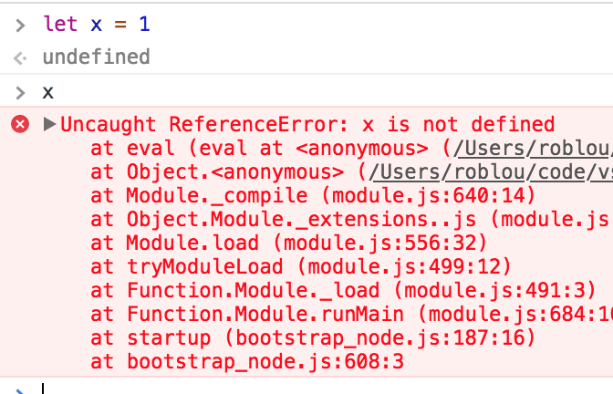 Not possible to use JS "let" keyword in debug console when debugging ...