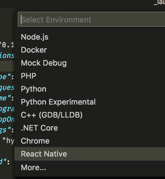 Sort debug adapters in "Select Environment" prompt · Issue #49413 · microsoft/vscode · GitHub