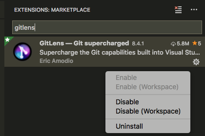 Not able to uninstall GitLence extension · Issue #52828 · microsoft/vscode · GitHub