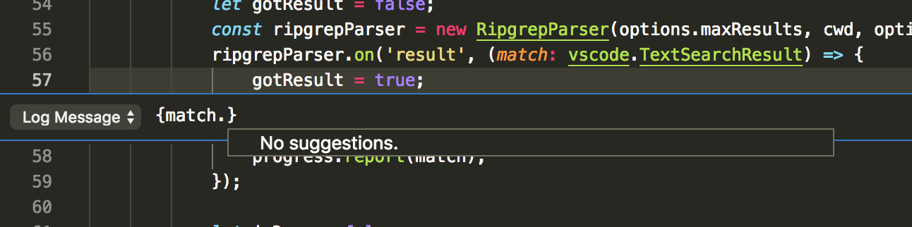 Logpoint intellisense is not complete · Issue #67897 · microsoft/vscode · GitHub