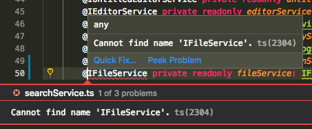 Peek problem should have Quick Fix... button · Issue #70853 · microsoft ...