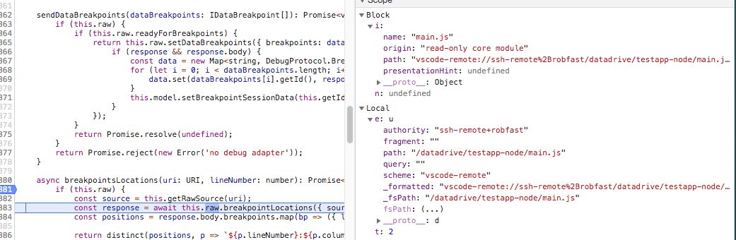 Breakpoint Locations Dont Work While Remote Debugging · Issue 81567 · Microsoftvscode · Github