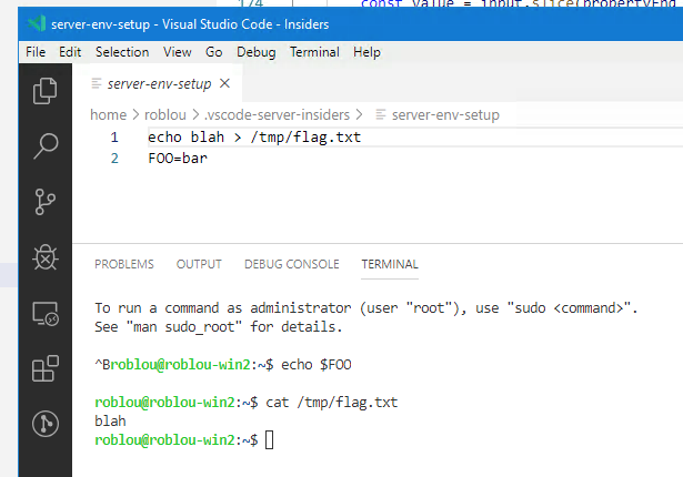 Wsl Server User Startup Script · Issue 1518 · Microsoftvscode Remote 1024