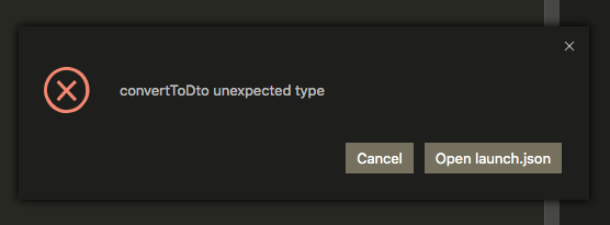 "convertToDto unexpected type" not helpful error message · Issue #87196 · microsoft/vscode · GitHub
