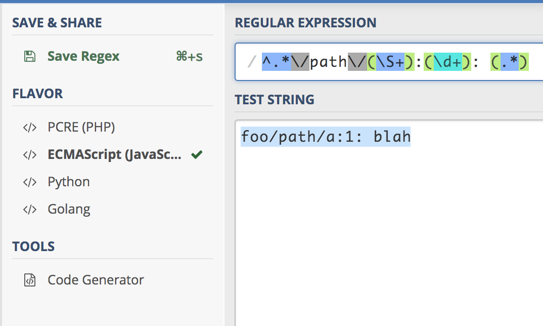Please mention what style of regex to use in regex101 playground · Issue #3510 · microsoft ...