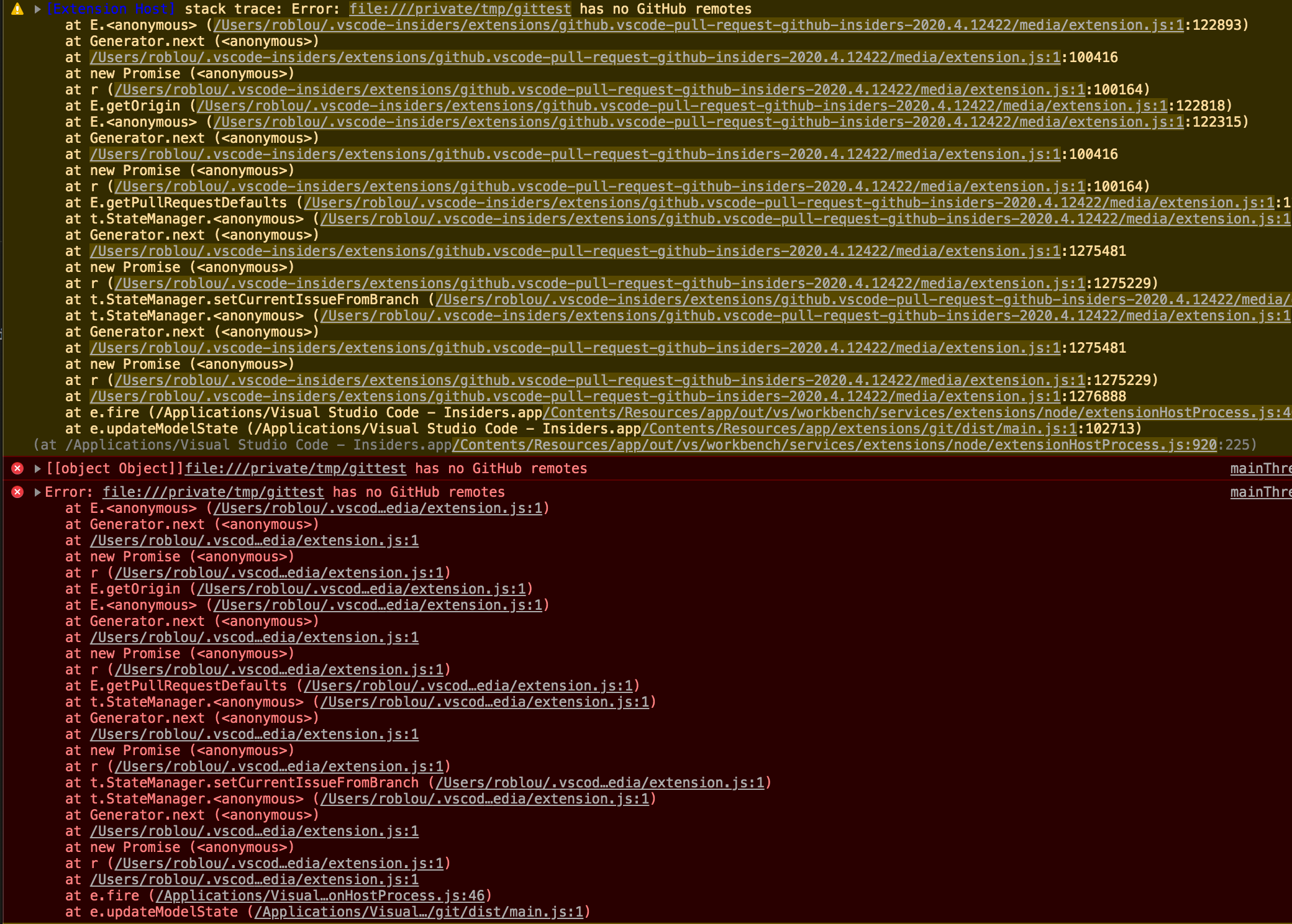 Has No Github Remotes Error Spam · Issue 1614 · Microsoftvscode Pull Request Github · Github 3173