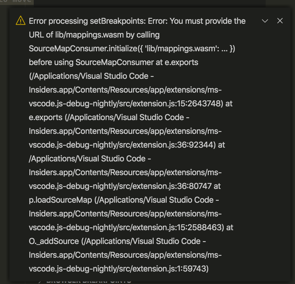 wasm error · Issue #513 · microsoft/vscode-js-debug · GitHub