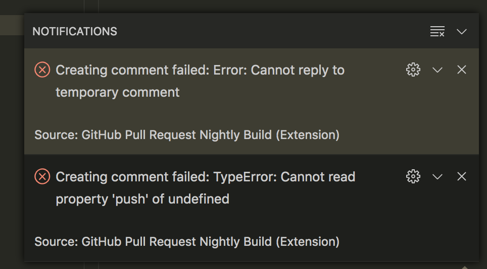 "Creating comment failed" · Issue #2020 · microsoft/vscode-pull-request-github · GitHub