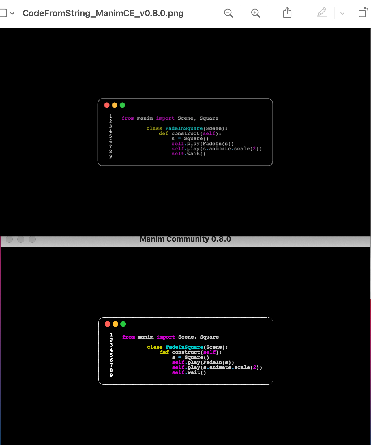 `Code` rectangle is extremely large when used with opengl. · Issue #1834 · ManimCommunity/manim ...