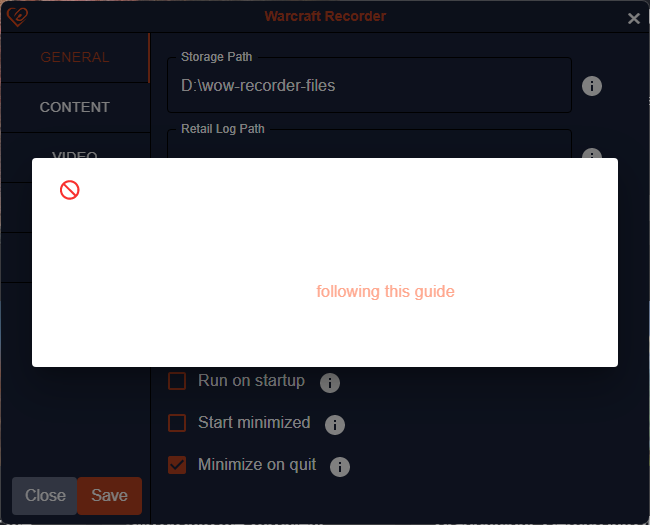 Styling broken for dialog popup · Issue #375 · aza547/wow-recorder · GitHub