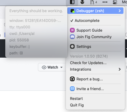 Fig not displaying auto-complete suggestions · Issue #513 · withfig/fig · GitHub