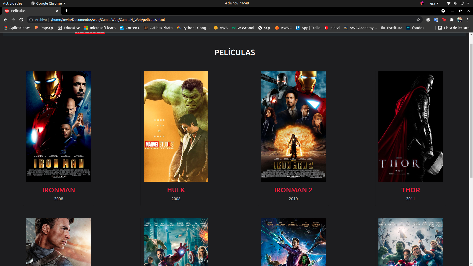 GitHub - Kevingc15/Fandom-Marvel: Website for practice HTML, CSS, BOOTSTRAP y JS. Is a fandom of ...