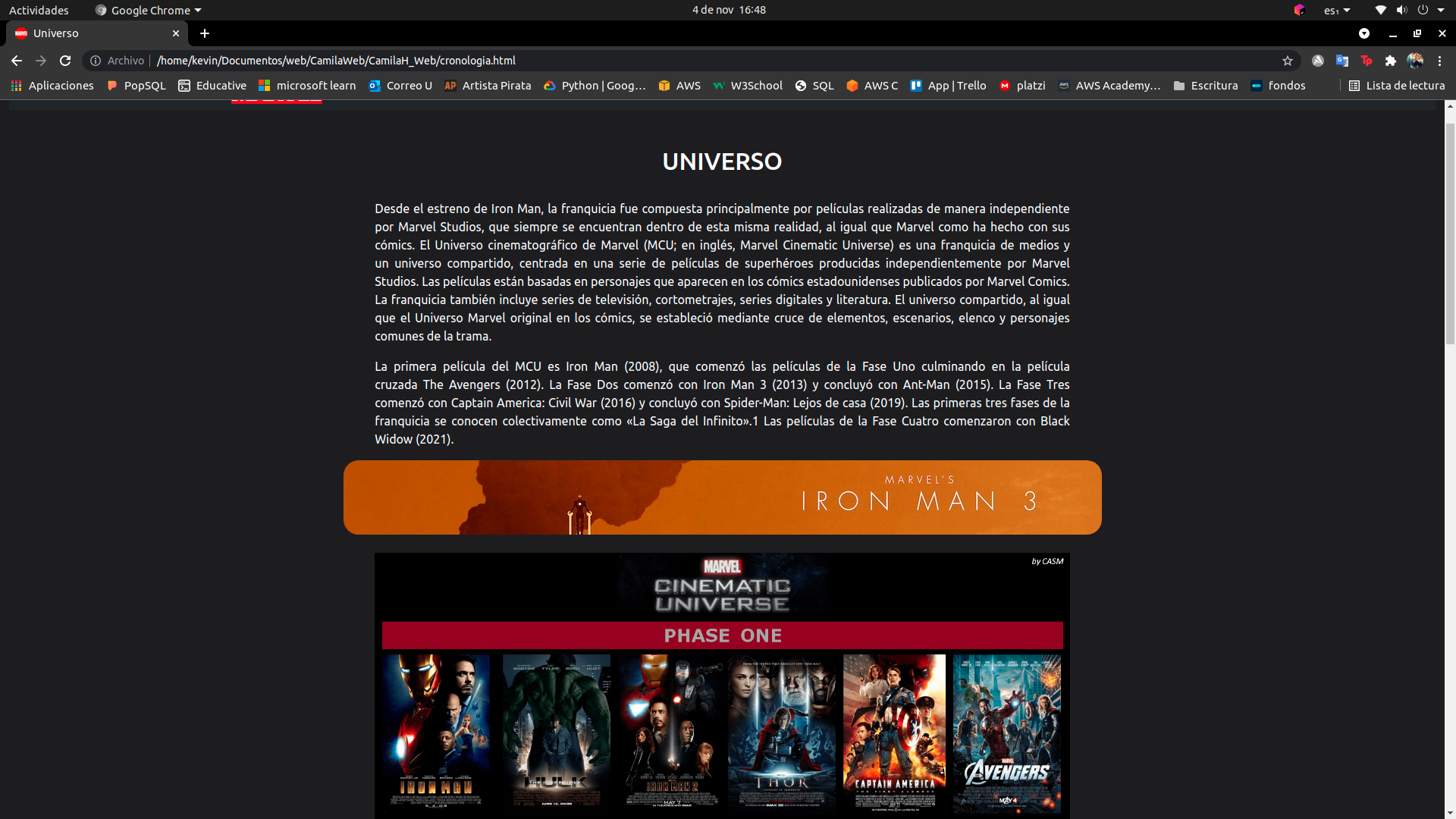 GitHub - Kevingc15/Fandom-Marvel: Website for practice HTML, CSS, BOOTSTRAP y JS. Is a fandom of ...