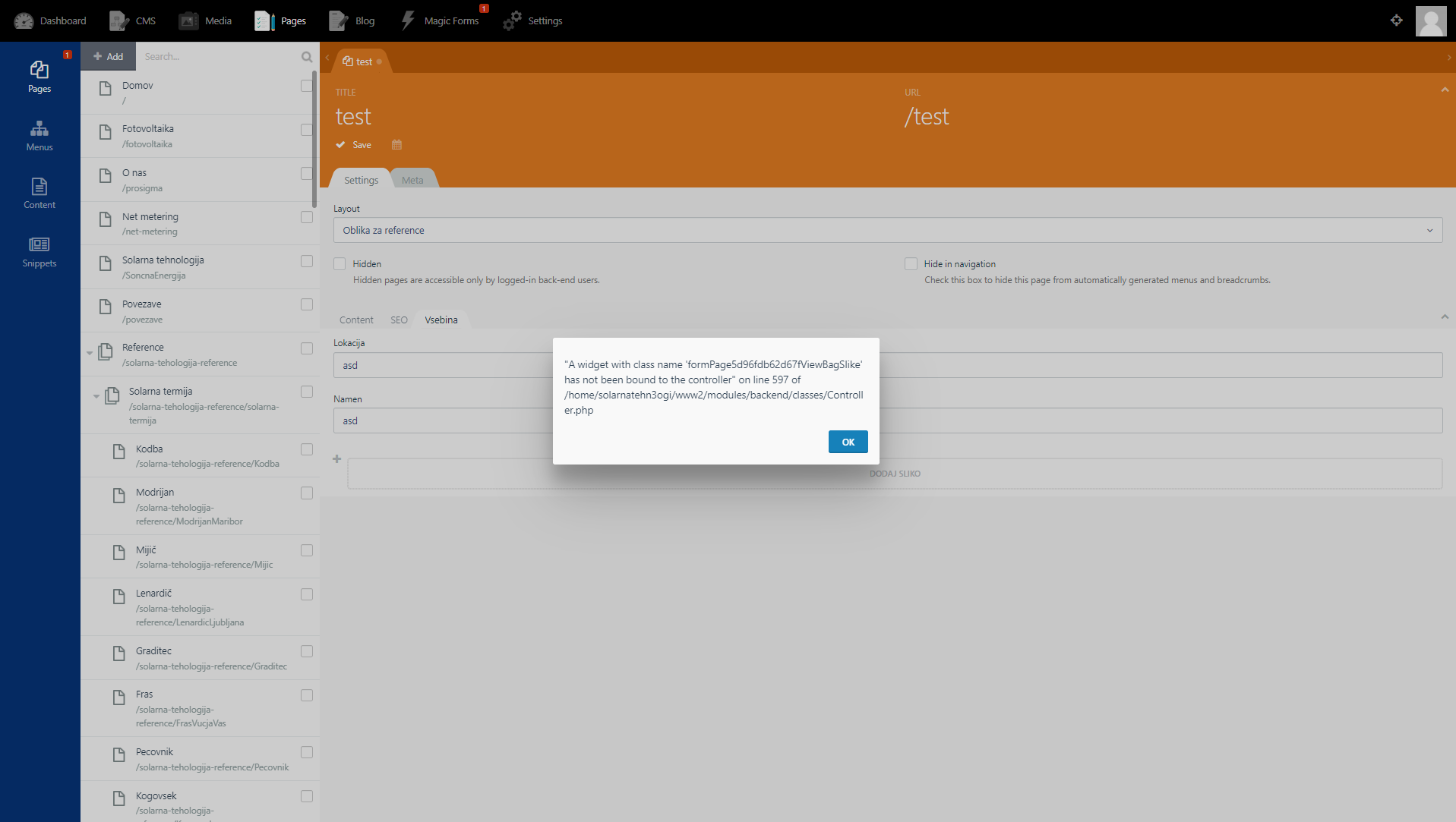 Widget not been found after using repeater - RainLab.Pages · Issue #4628 · octobercms/october ...