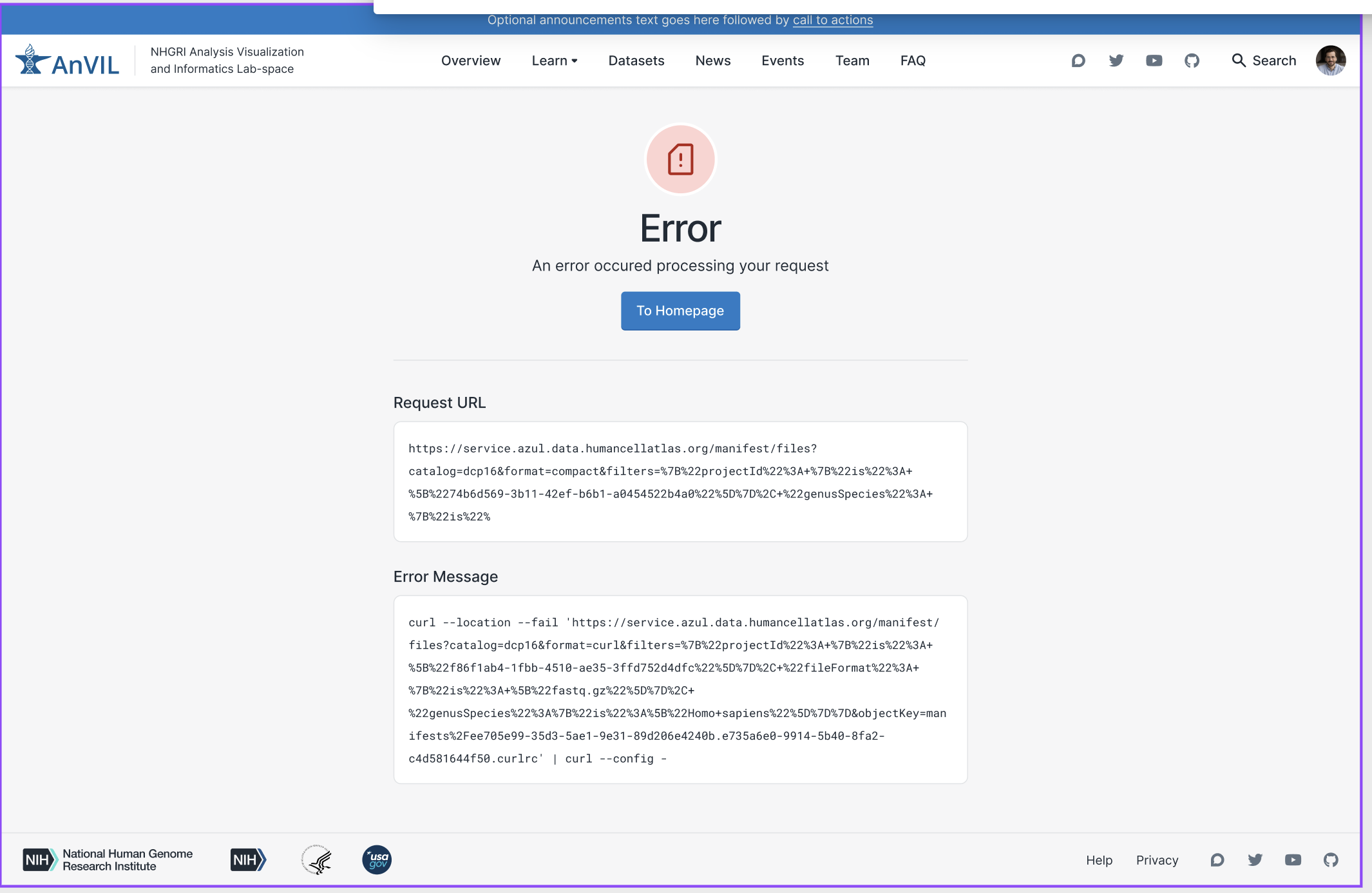Move error page to data-explorer-ui library · Issue #68 · clevercanary/data-explorer · GitHub