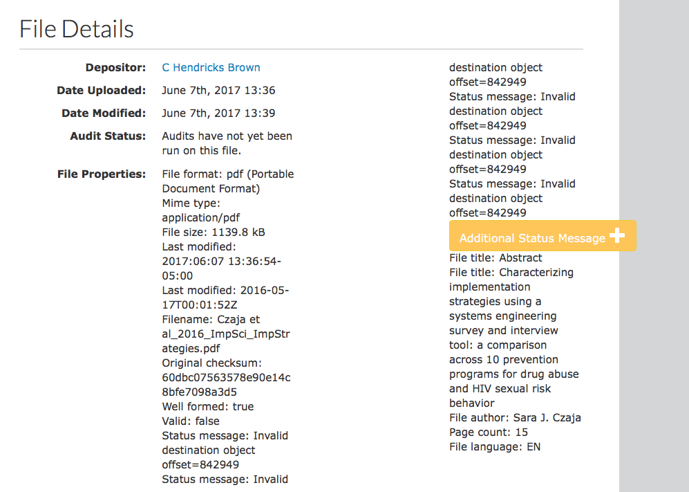 invalid destination status messages · Issue #534 · galterlibrary ...