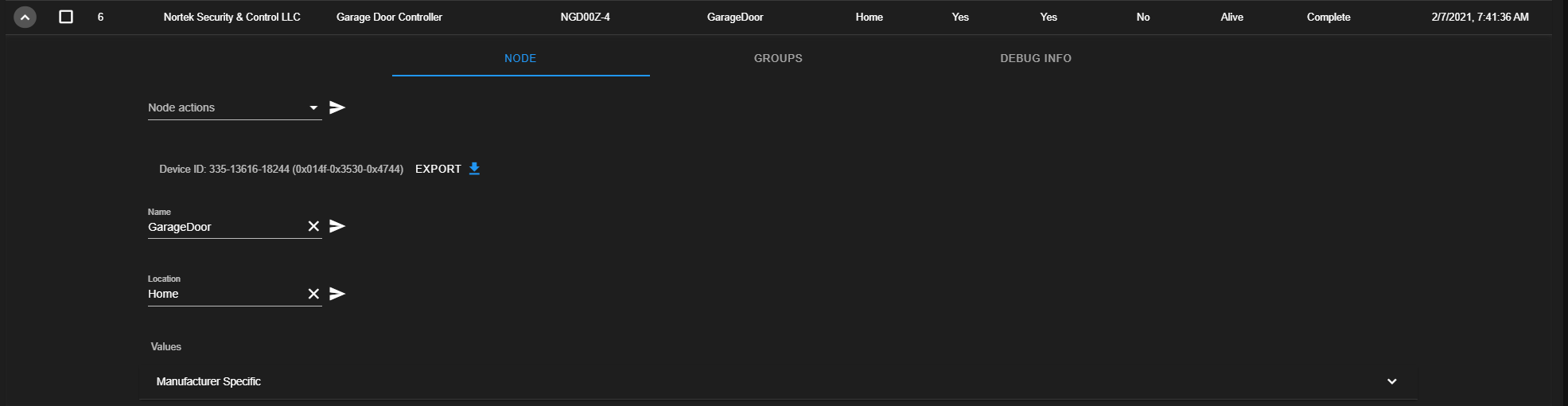 [bug] Garage door controller not properly detected · Issue #436 · zwave-js/zwave-js-ui · GitHub
