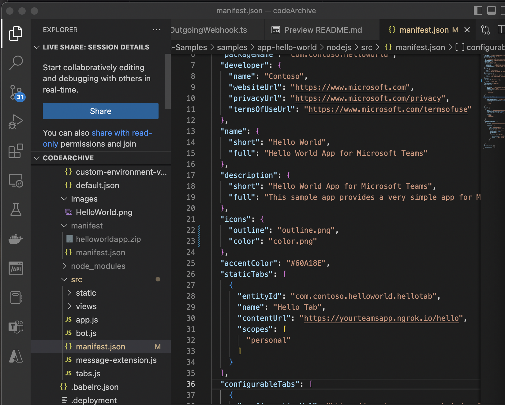 BUG: Node.js Hello World sample fails to import · Issue #510 · OfficeDev/Microsoft-Teams-Samples ...