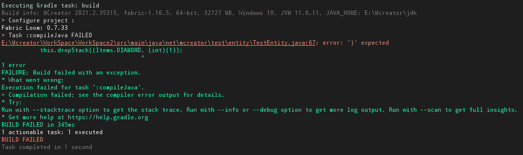 [Bug] Error when trying to create mob default drop for entity · Issue #147 · Goldorion/Fabric ...