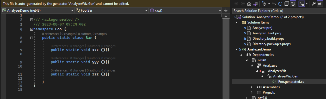 SourceGenerators: No file emit despite `EmitCompilerGeneratedFiles ...