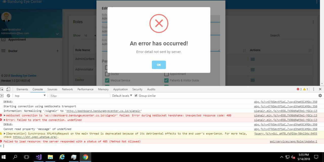 Update Role Status 405 Method Not Allowed · Issue #3365 · aspnetboilerplate/aspnetboilerplate ...