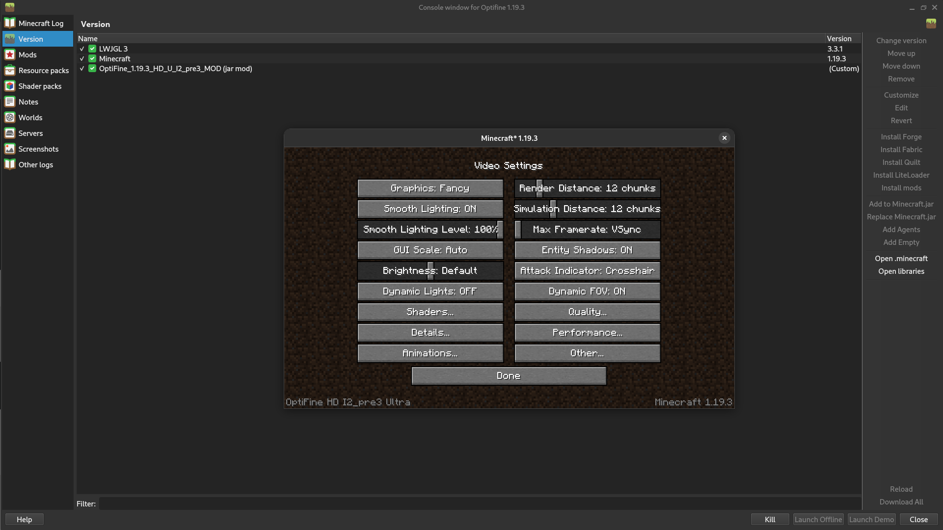 Unable to launch OptiFine on 1.19.3 with Prism 6.3 · Issue #862 · PrismLauncher/PrismLauncher ...