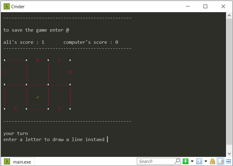 GitHub Alimorgaan dots and boxes Console Game dots And Boxes 2x3 
