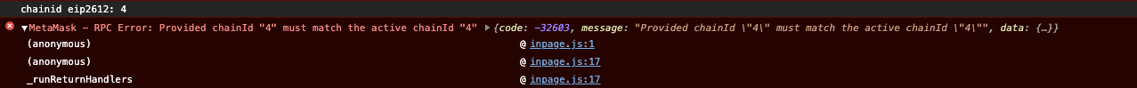 Provided chainId "x" must match the active chainId "x" · Issue #11296 · MetaMask/metamask ...