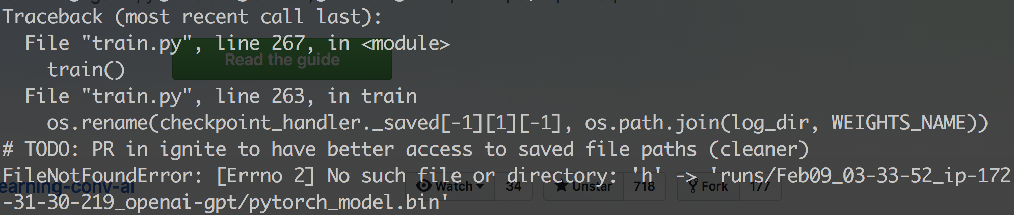train.py file doesn't consider saving the checkpoints? · Issue #60 · huggingface/transfer ...