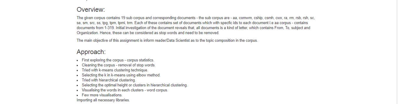 Github Ss Bhat Corpusofwords Unsupervisedlearning Visualization Finding Number Of Clusters
