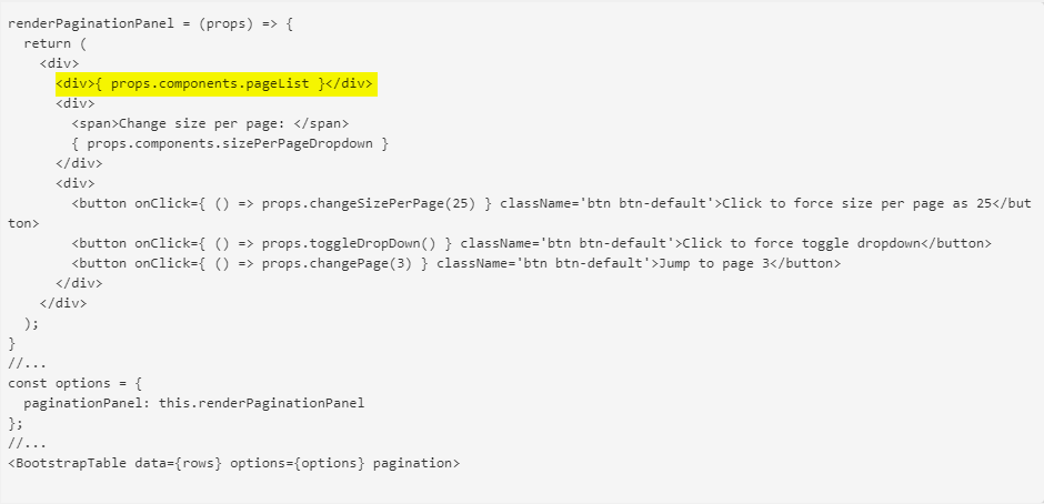 Pagination Custom Page Numbers · Issue 1837 · Allenfang React Bootstrap Table · Github