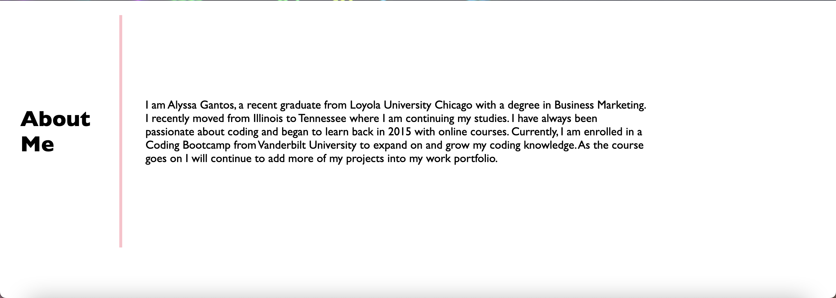 Github Aalissy Portfolio