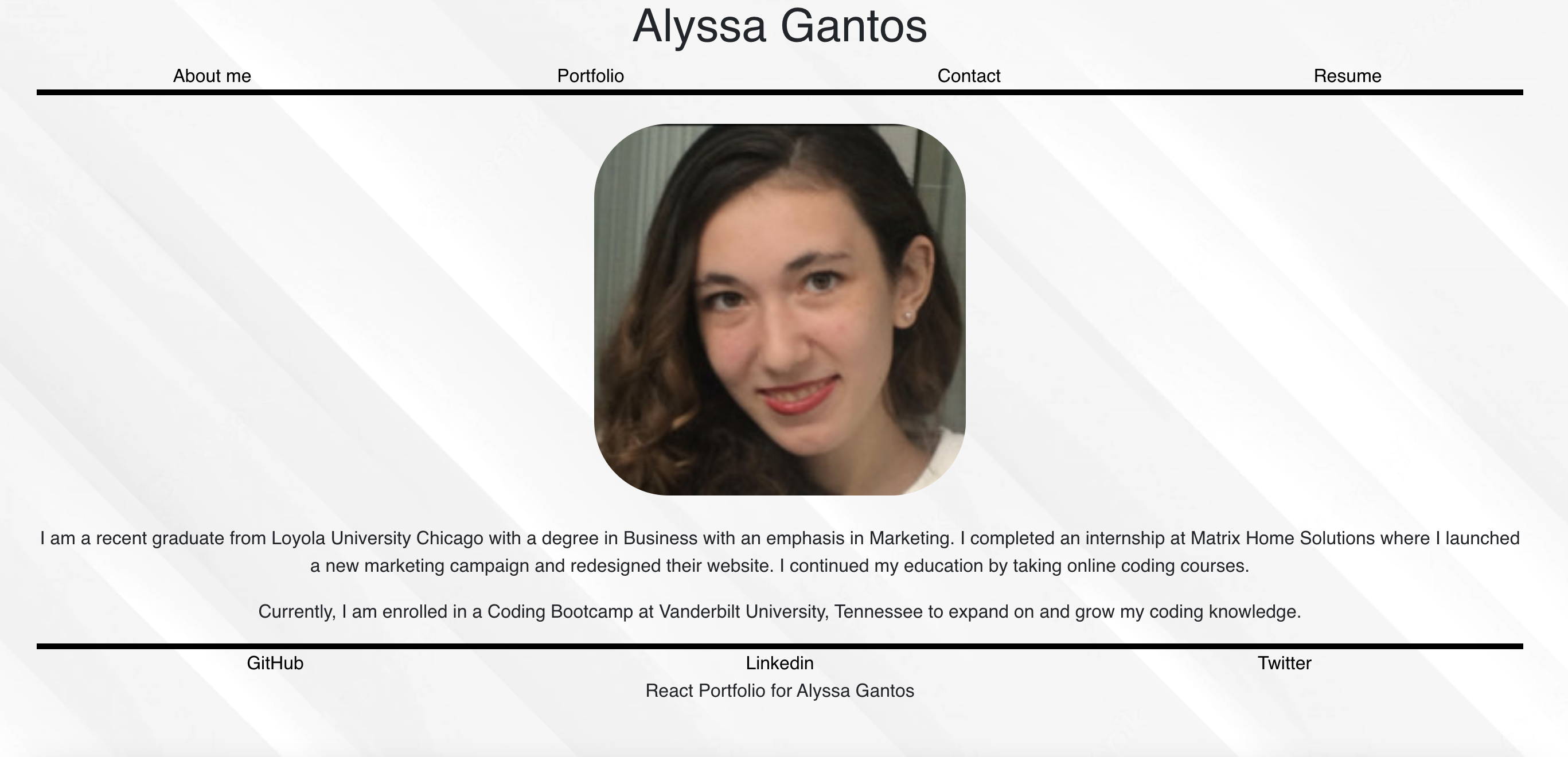 GitHub - aalissy/React-Portfolio