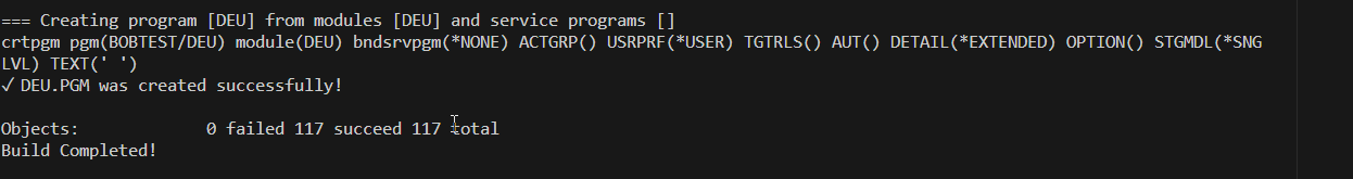 Unable to create command with Bob Compile · Issue #245 · IBM/ibmi-bob · GitHub