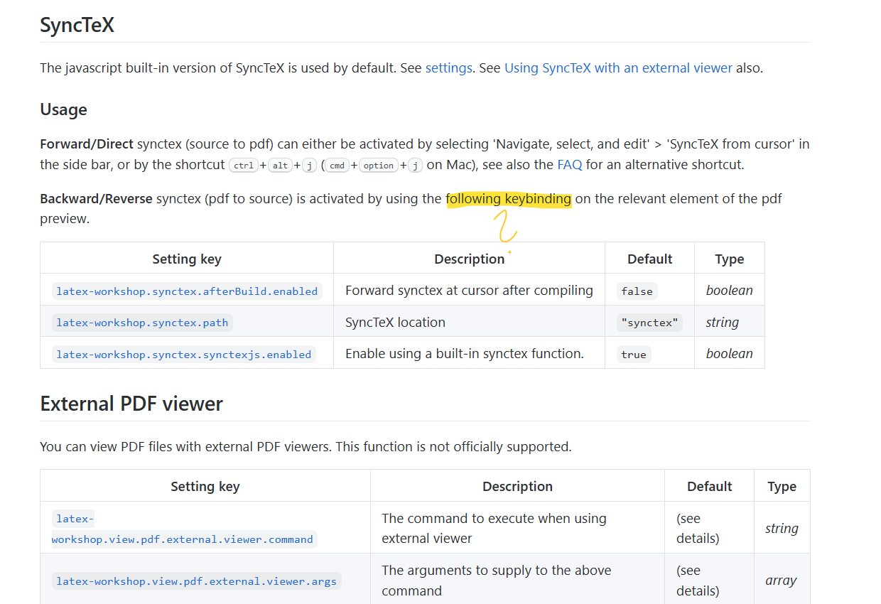 Default Keybinding for Reverse SyncTex absent in Wiki · Issue #2426 · James-Yu/LaTeX-Workshop ...