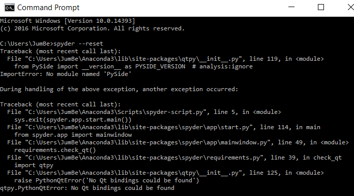 Can't open anything besides prompt · Issue #5370 · spyder-ide/spyder ...